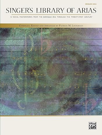 Singer's Library of Arias, Medium High Voice Book & CD