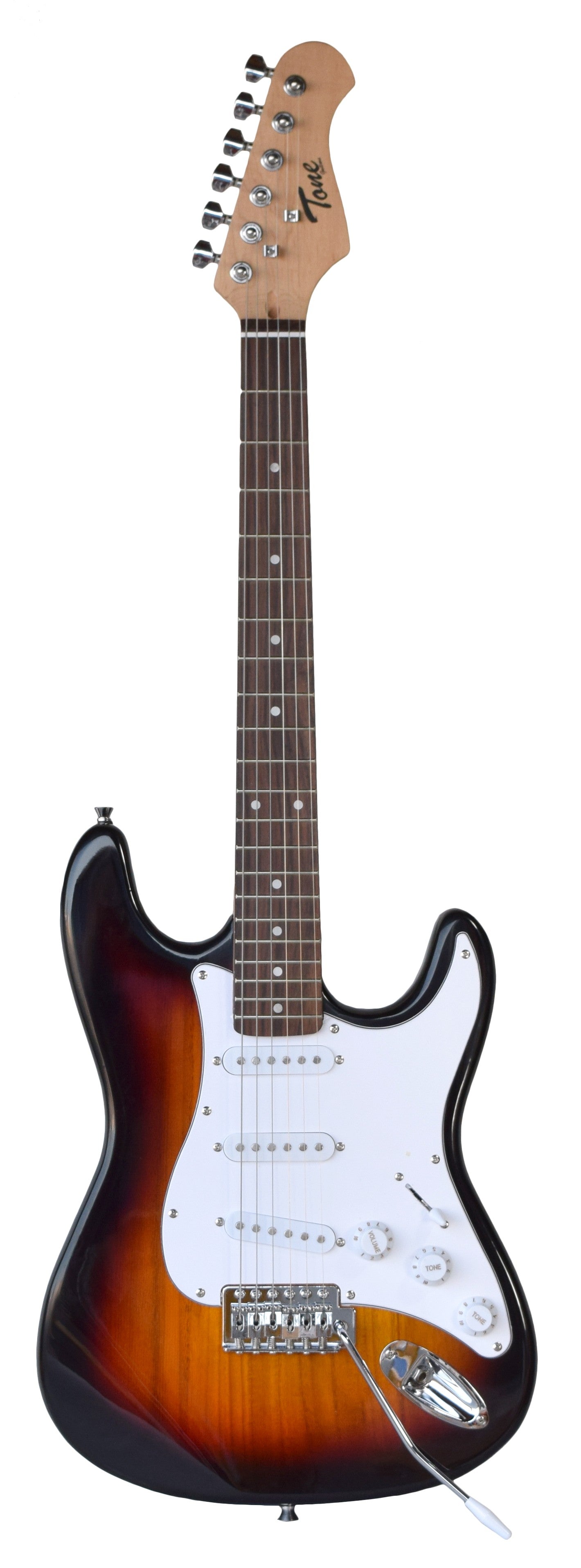 TONE STRAT-STYLE JUNIOR ELECTRIC GUITAR IN 3-TONE SUNBURST