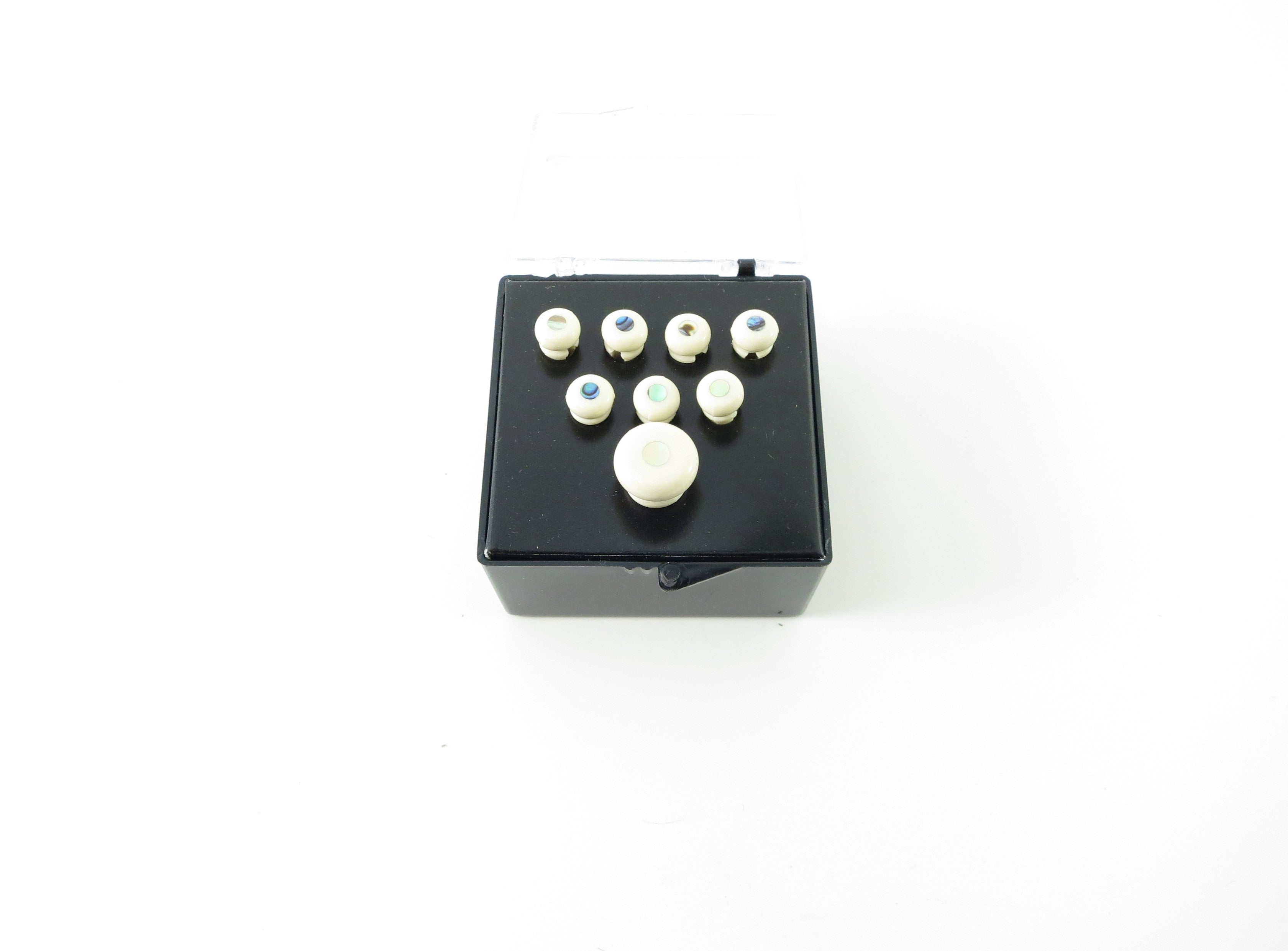 Martin Authentic Series Bridge And End Pin Set (White w/ Pearl Inlay)